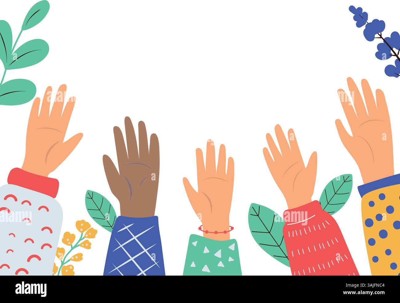 Boy cartoon hands up hi-res stock photography and images - Alamy