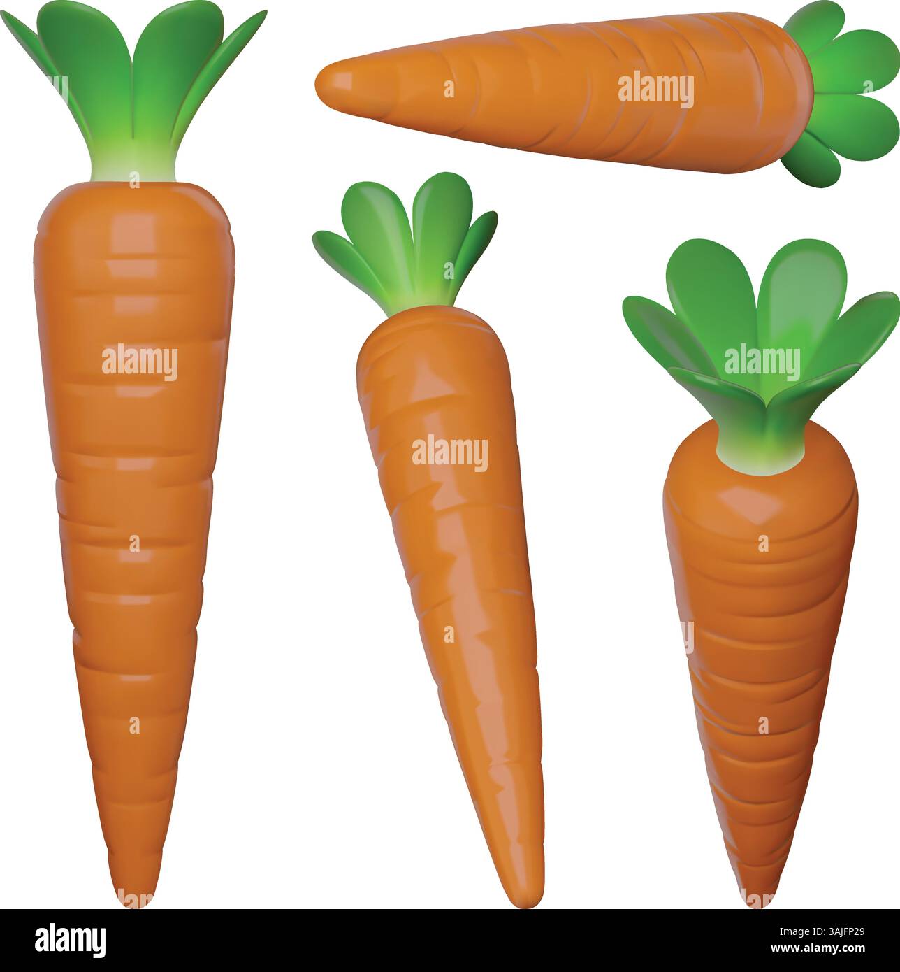 set of isolated 3d carrots. easter carrot Stock Vector Image & Art - Alamy
