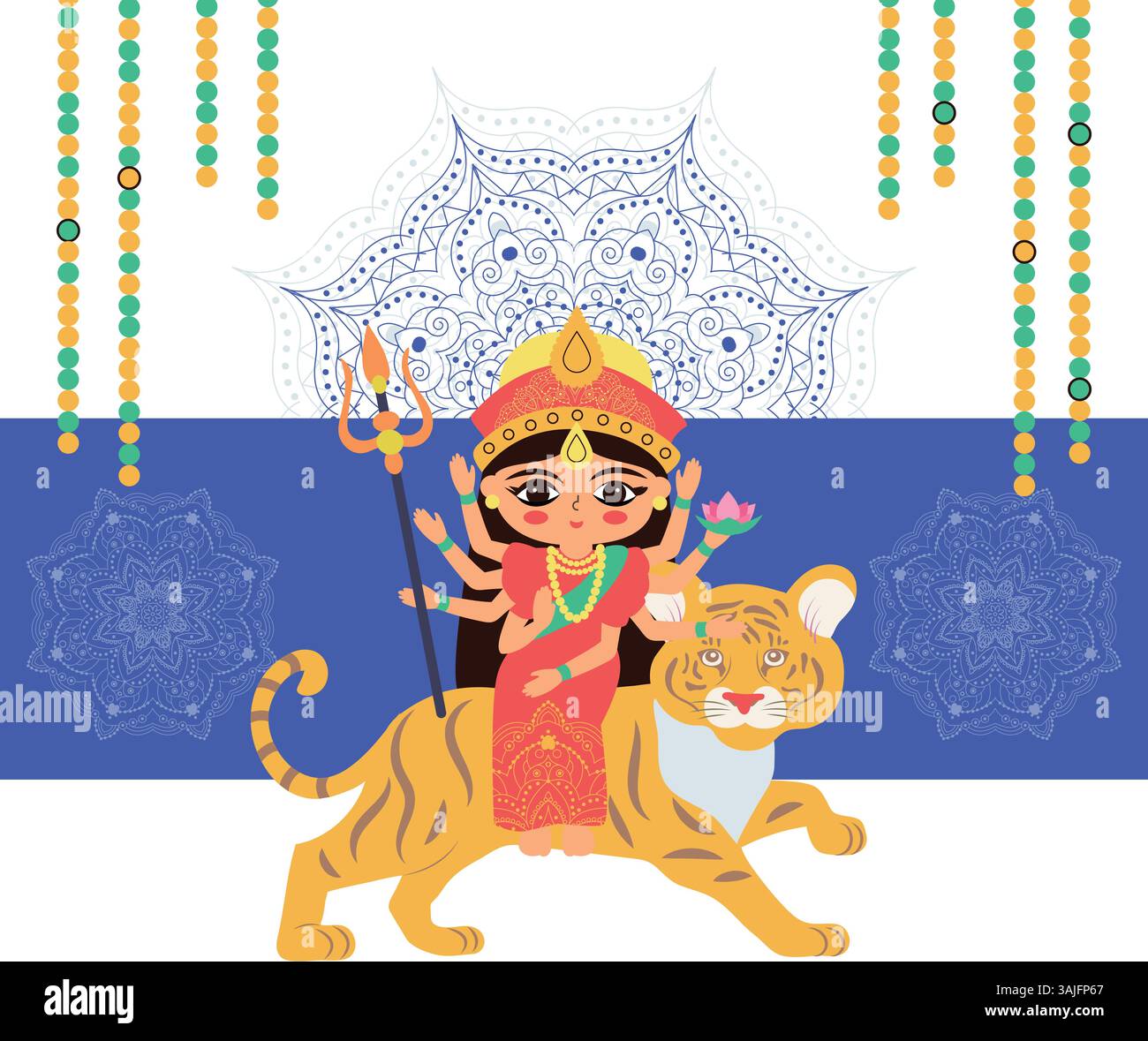 navratri indian festival vector illustration Stock Vector Image & Art ...