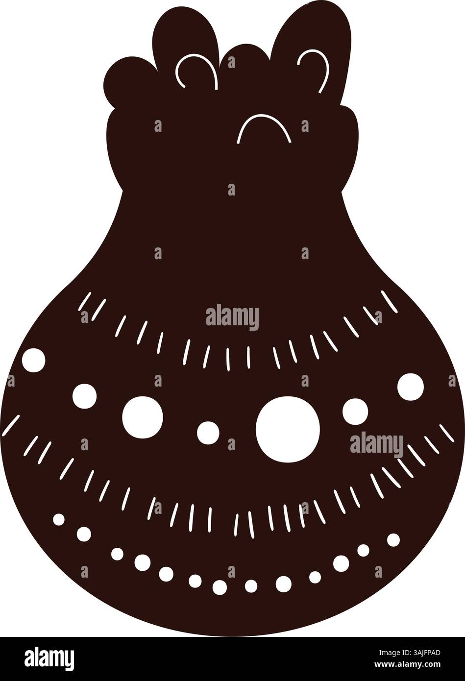 Pongal pot vector black silhouette illustration on the white background ...
