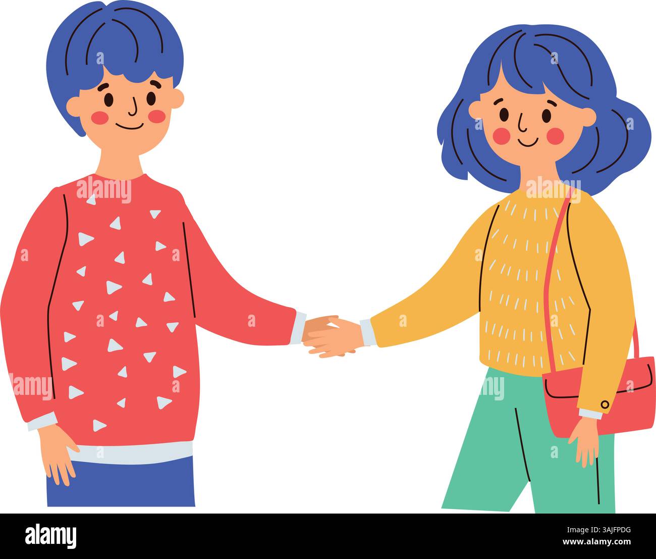 Handshake vector cartoon isolated illustration Stock Vector Image & Art ...