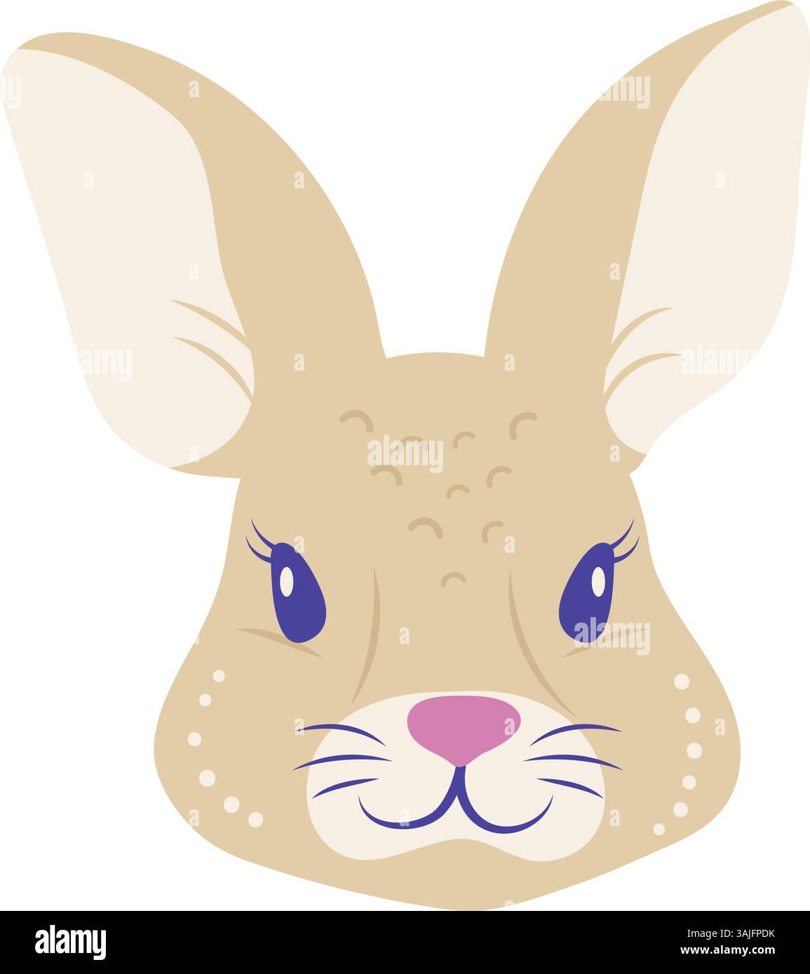 Head of rabbit vector cartoon illustration Stock Vector Image & Art - Alamy