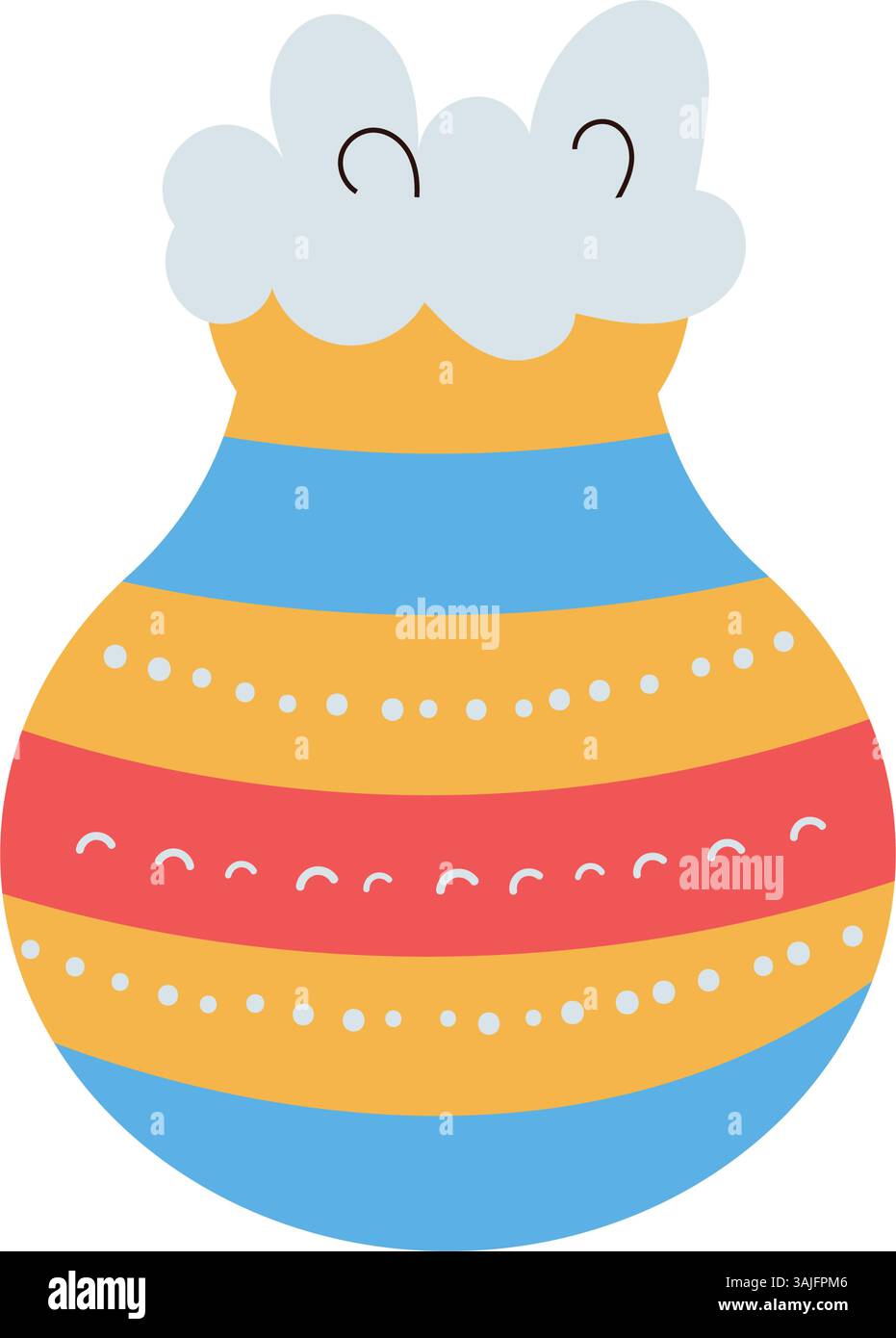 Pongal pot vector cartoon frame illustration on the white background ...