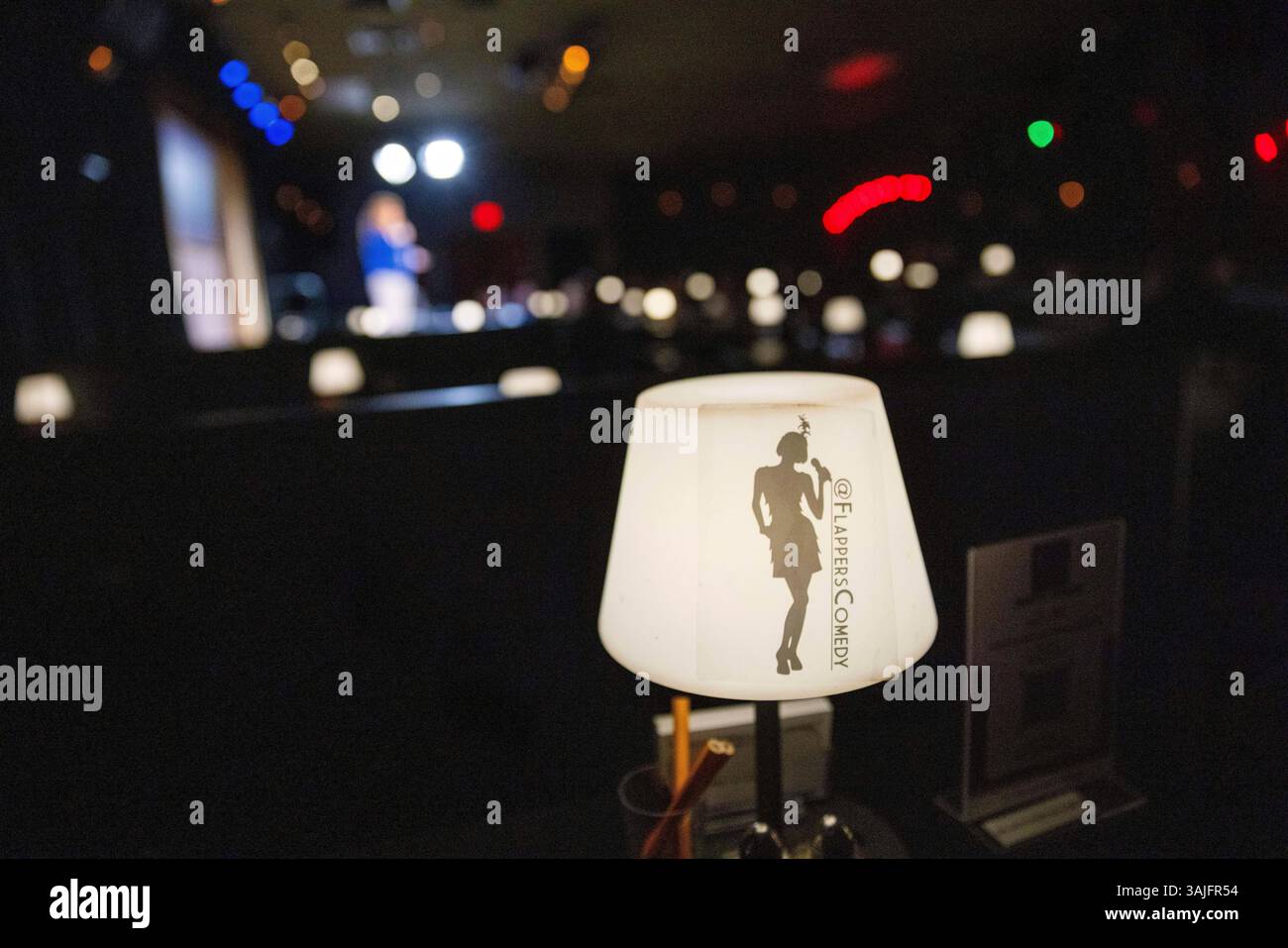 A light with the name Flappers Comedy is visible as Ashley Brooke ...