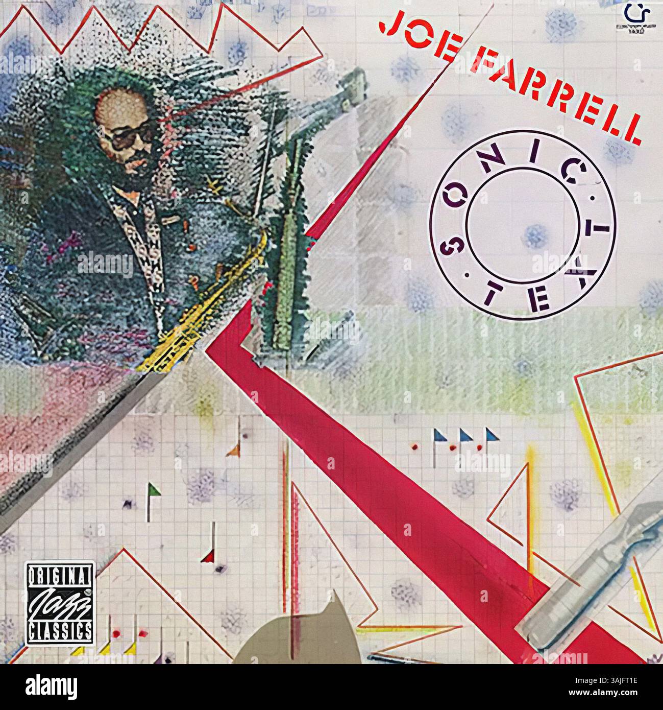 Joe Farrell - Sonic Text - Vintage jazz record cover Stock Photo - Alamy