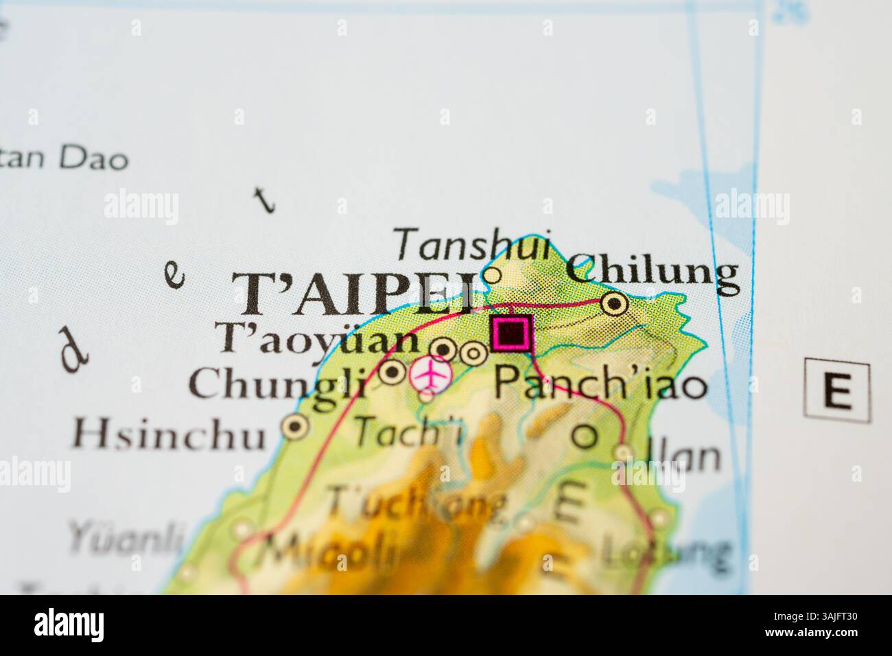 Taipei and northern Taiwan region on detailed map Stock Photo - Alamy
