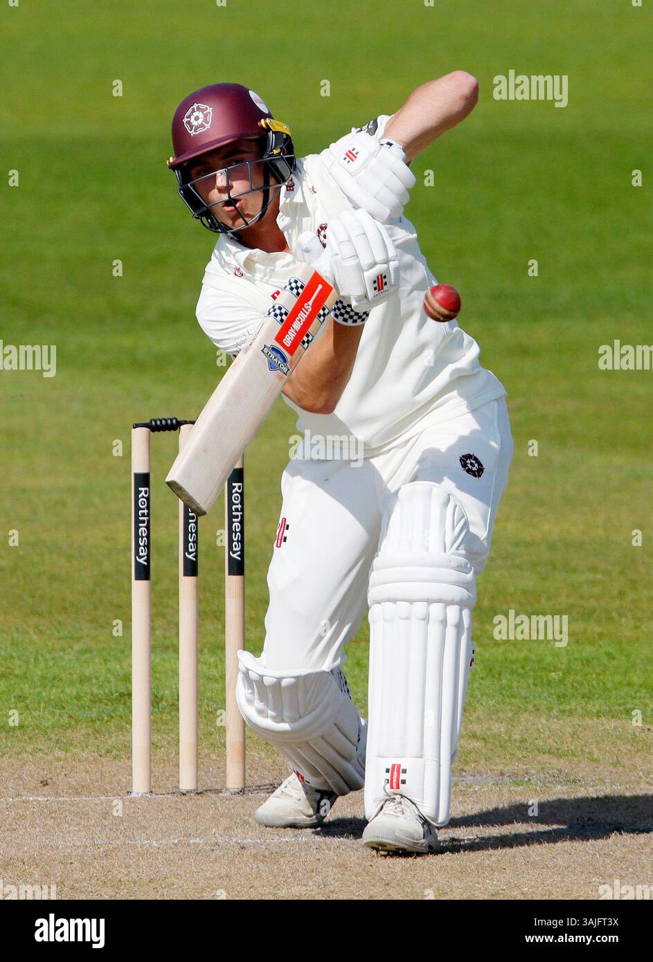 Northamptonshire's James Sales bats during day one of the 2025 Rothesay ...
