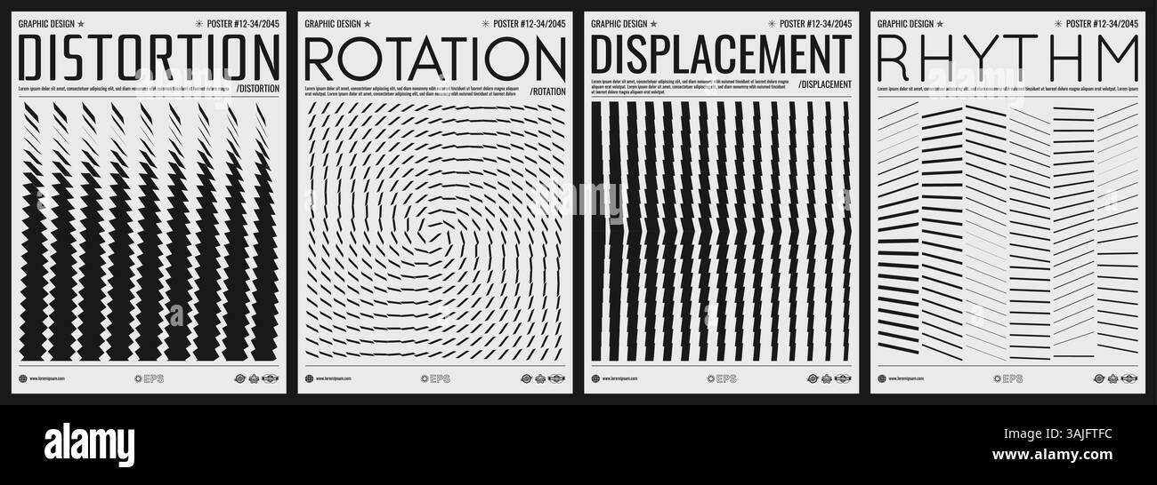 Image of many rectangular flat shapes with transition effect. Dynamic ...