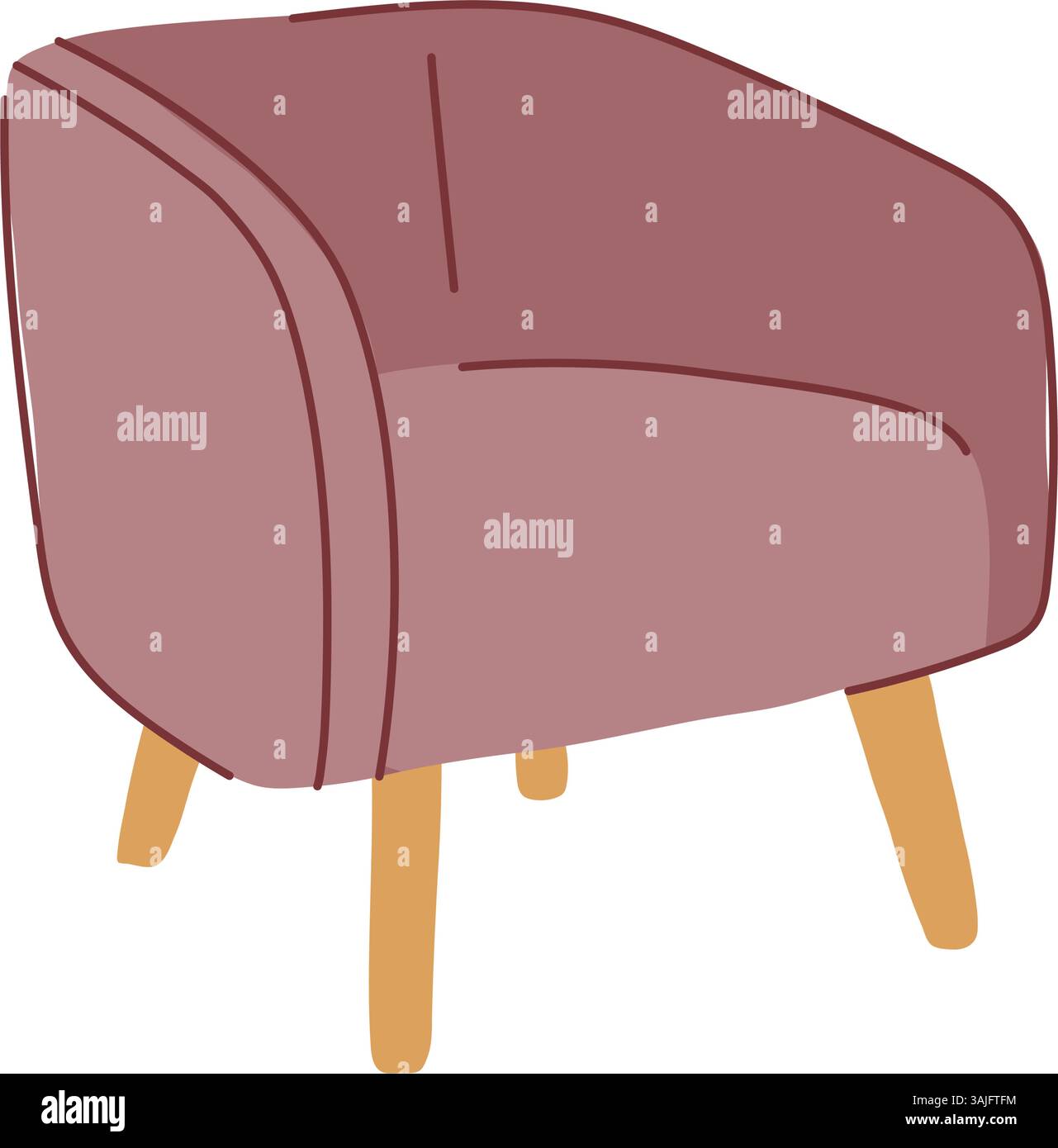 modern accent chair cartoon vector illustration Stock Vector Image ...