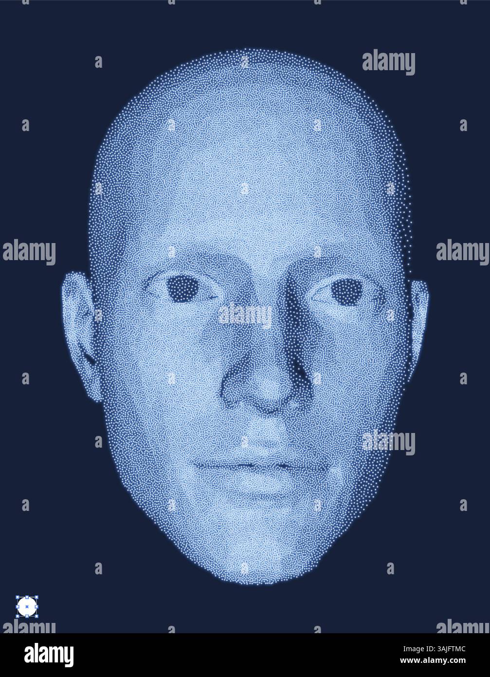 Network Forming Ai Human Face Technology And Robotics Concept