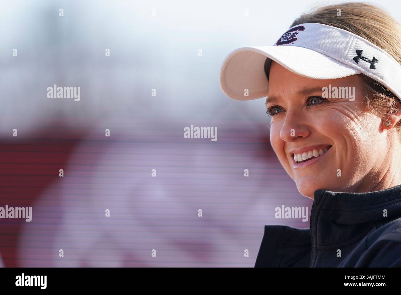 South Carolina head coach Ashley Chastain Woodard participates in the ...