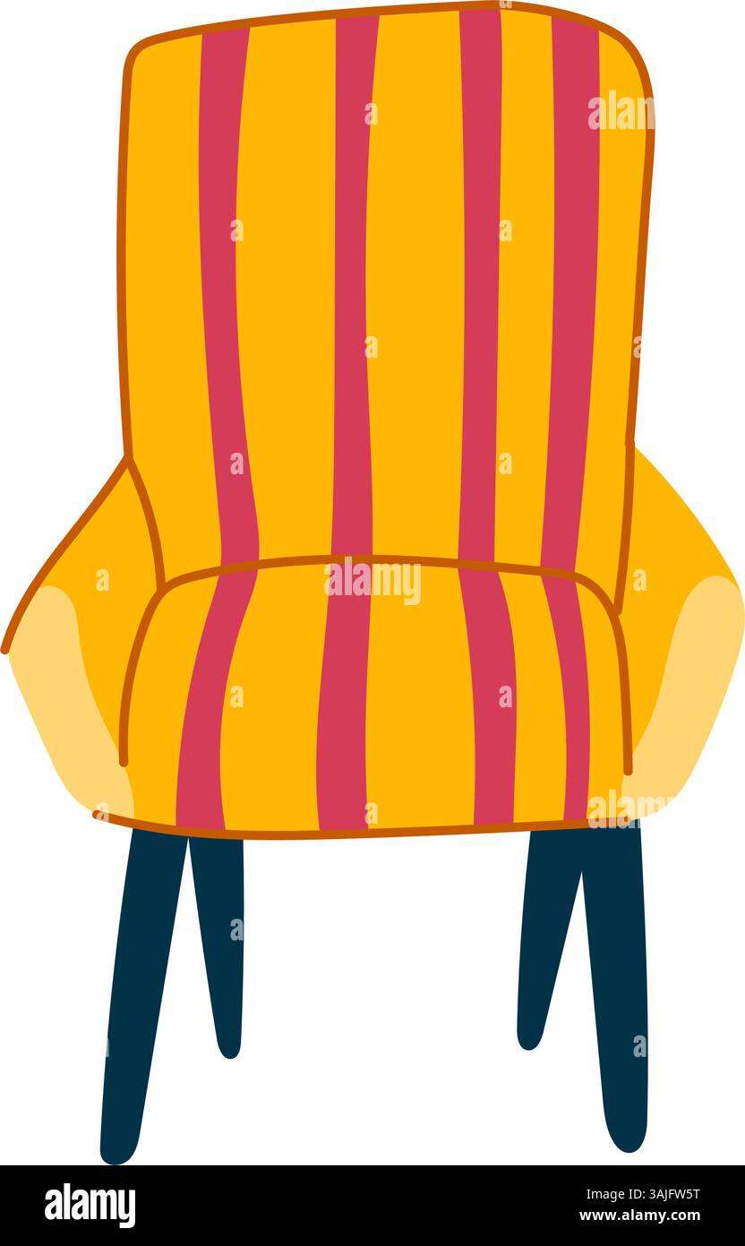 swivel accent chair cartoon vector illustration Stock Vector Image ...