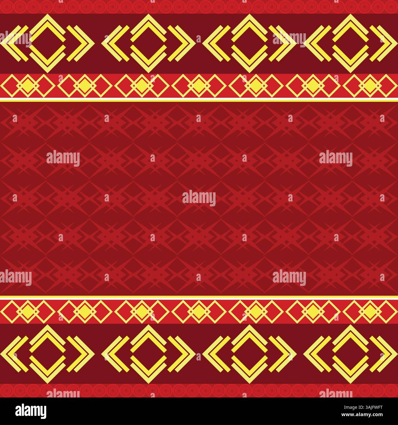 Featuring tribal motifs embellished with gold and deep red, this ...