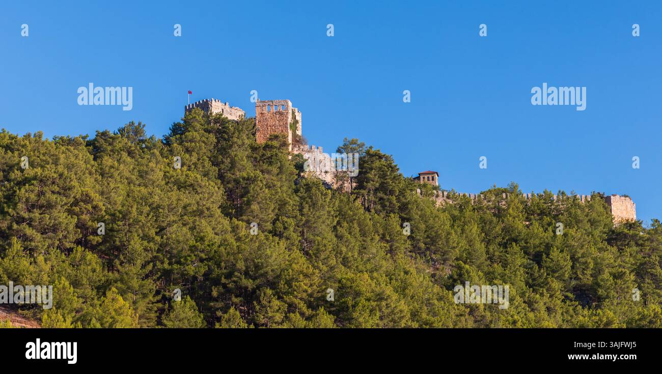 Summer panoramic landscape photography with walls and landward fortress ...