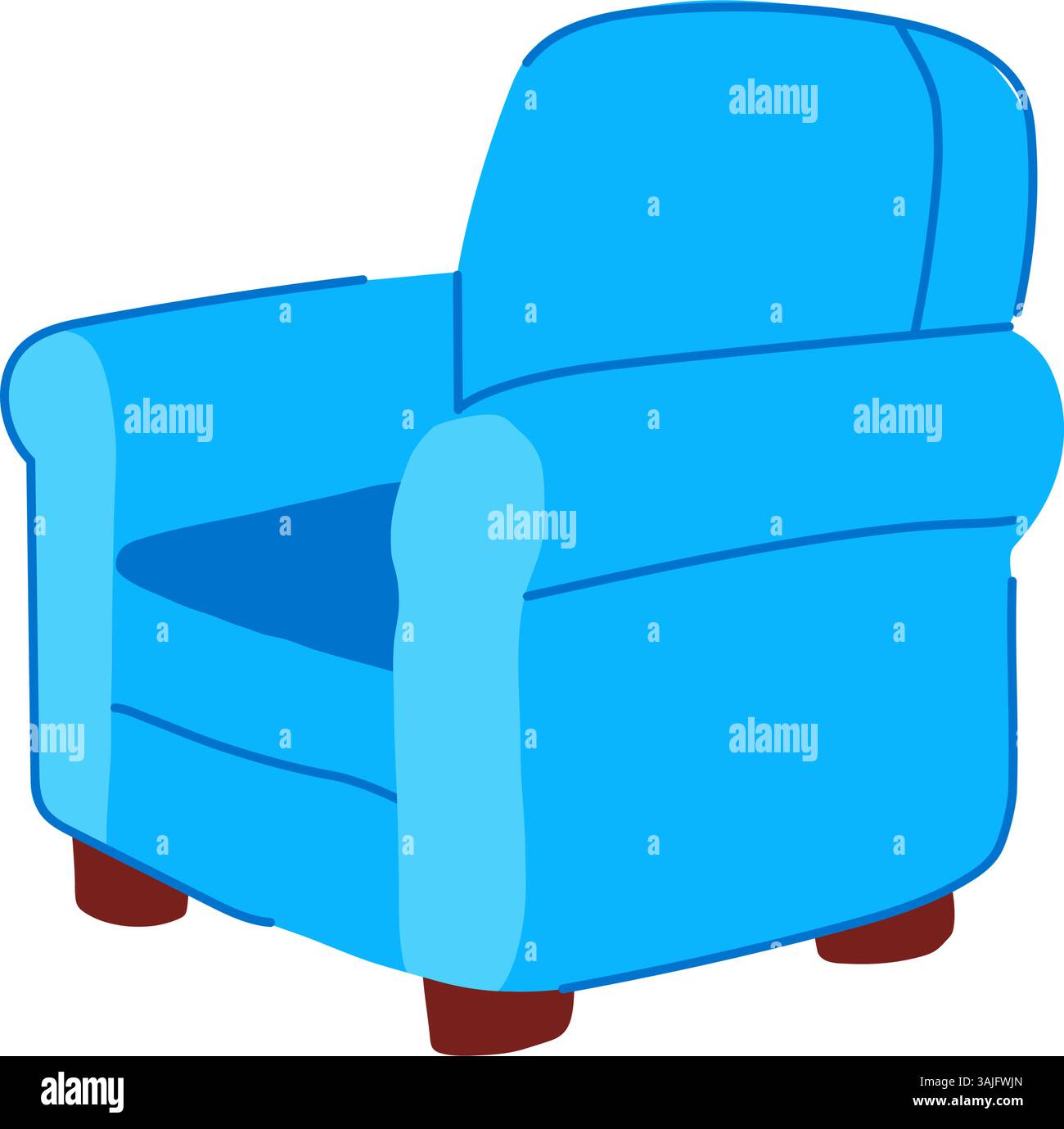 traditional accent chair cartoon vector illustration Stock Vector Image ...