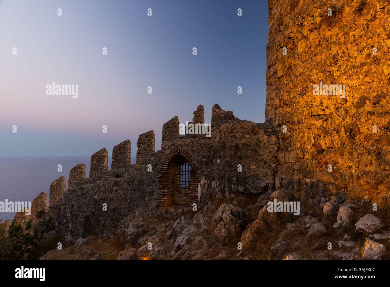 Alanya Kale fortress exterior, Turkey. It was built in the 13th century ...