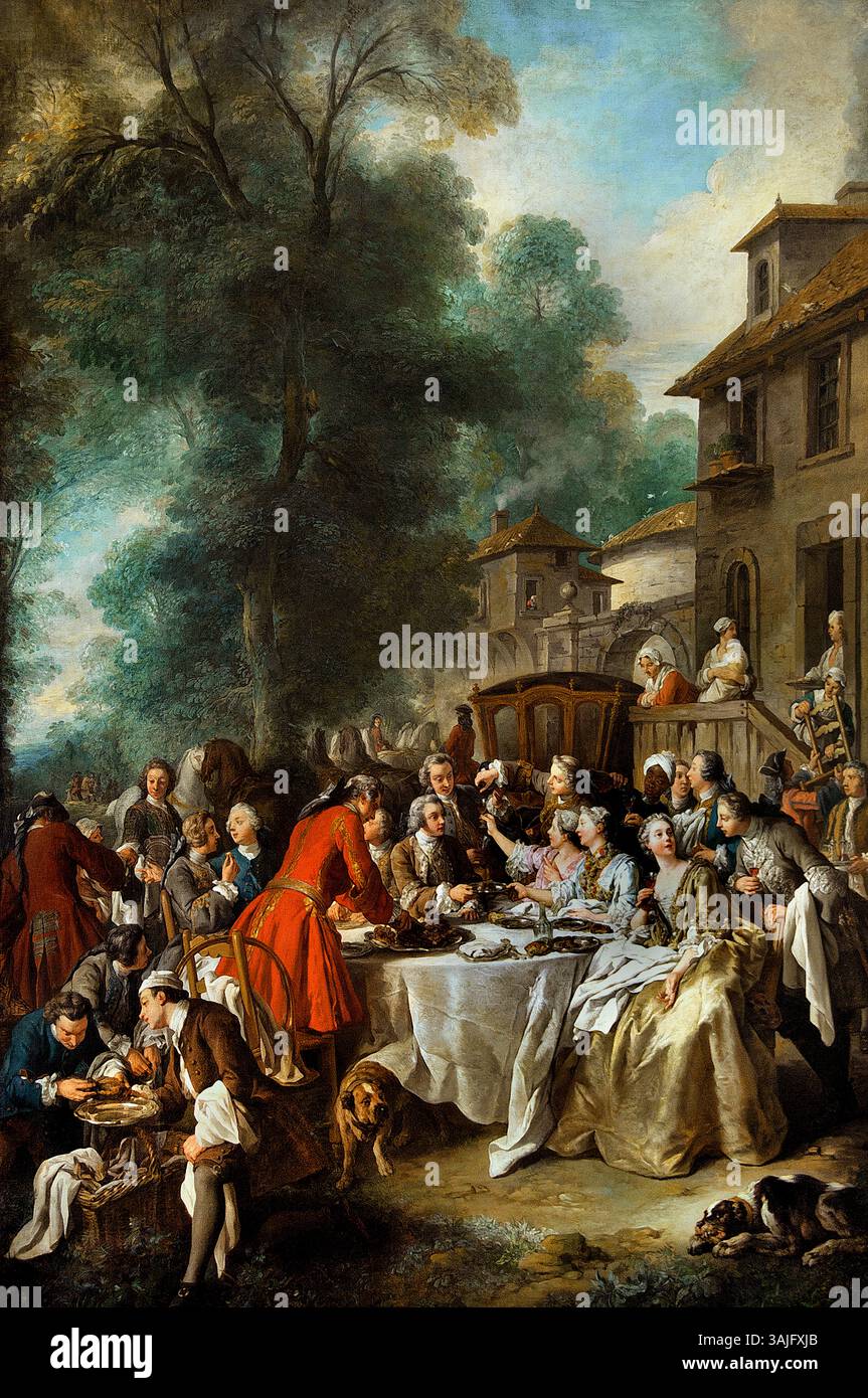 Un dejeuner de chasse - Lunch hunting 1737 by Jean-François de Troy ...