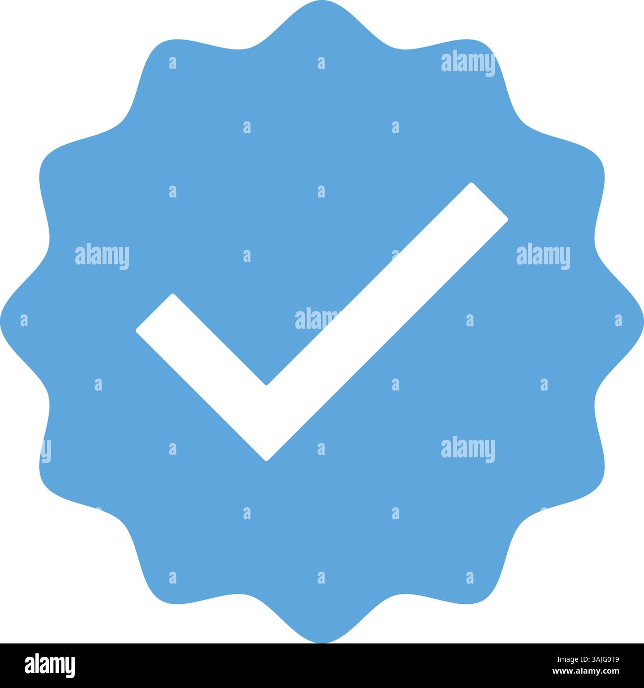 Vector illustration of social media verified account badge icon Stock ...