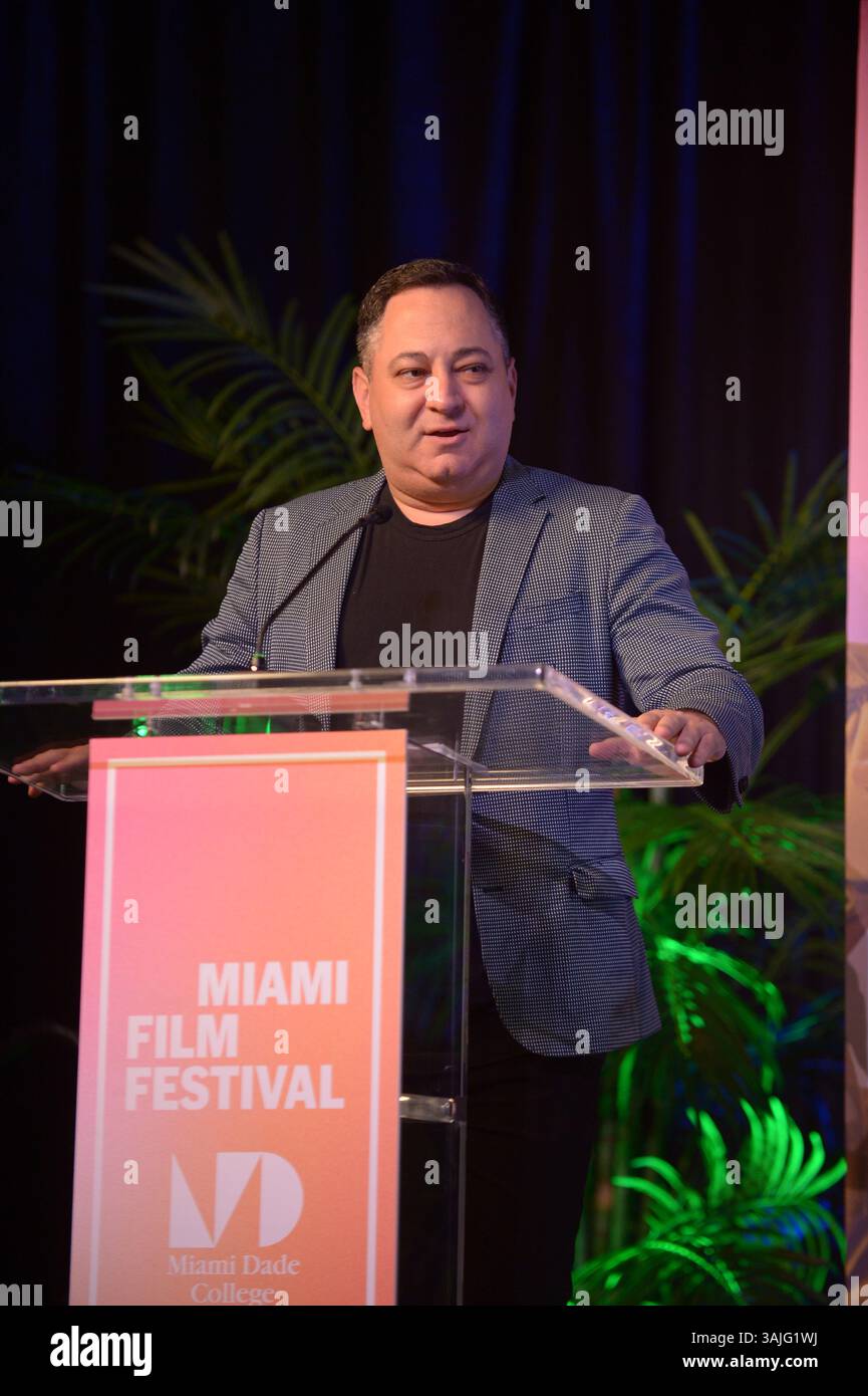 Miami, Florida, USA. 10th Apr, 2025. Hollywood Reporter and podcaster ...