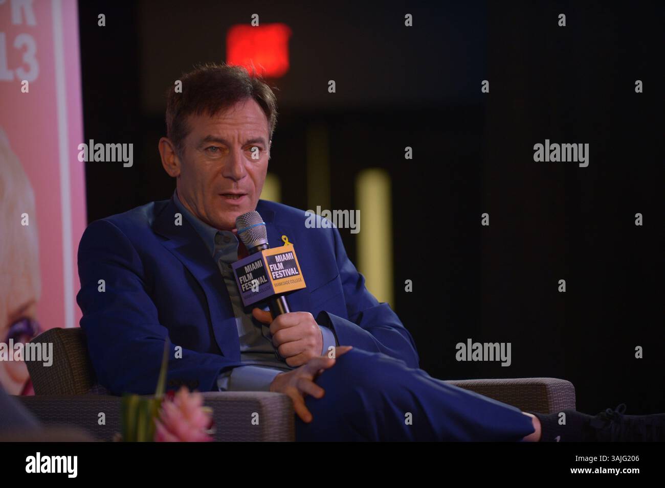 MIAMI, FLORIDA - APRIL 10: Actor Jason Isaacs in conversation with ...