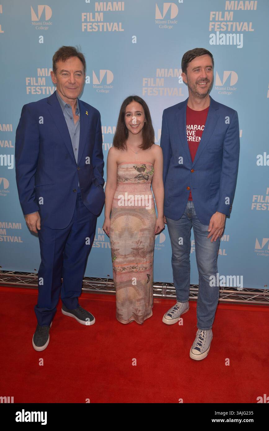 Miami, Florida, USA. 10th Apr, 2025. Actor Jason Isaacs, Lauren Cohen ...