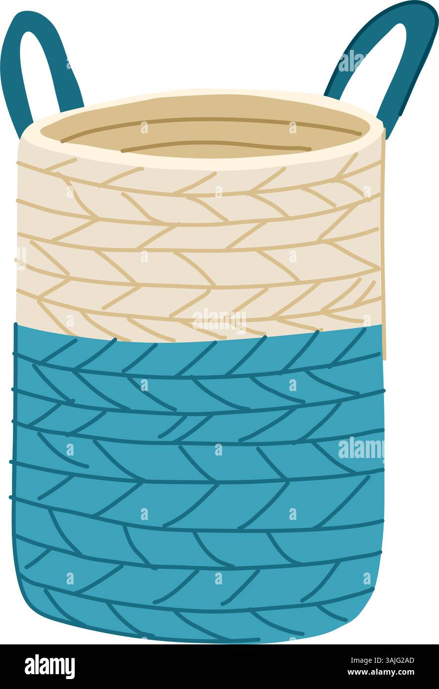 bin basket for storage cartoon vector illustration Stock Vector Image ...