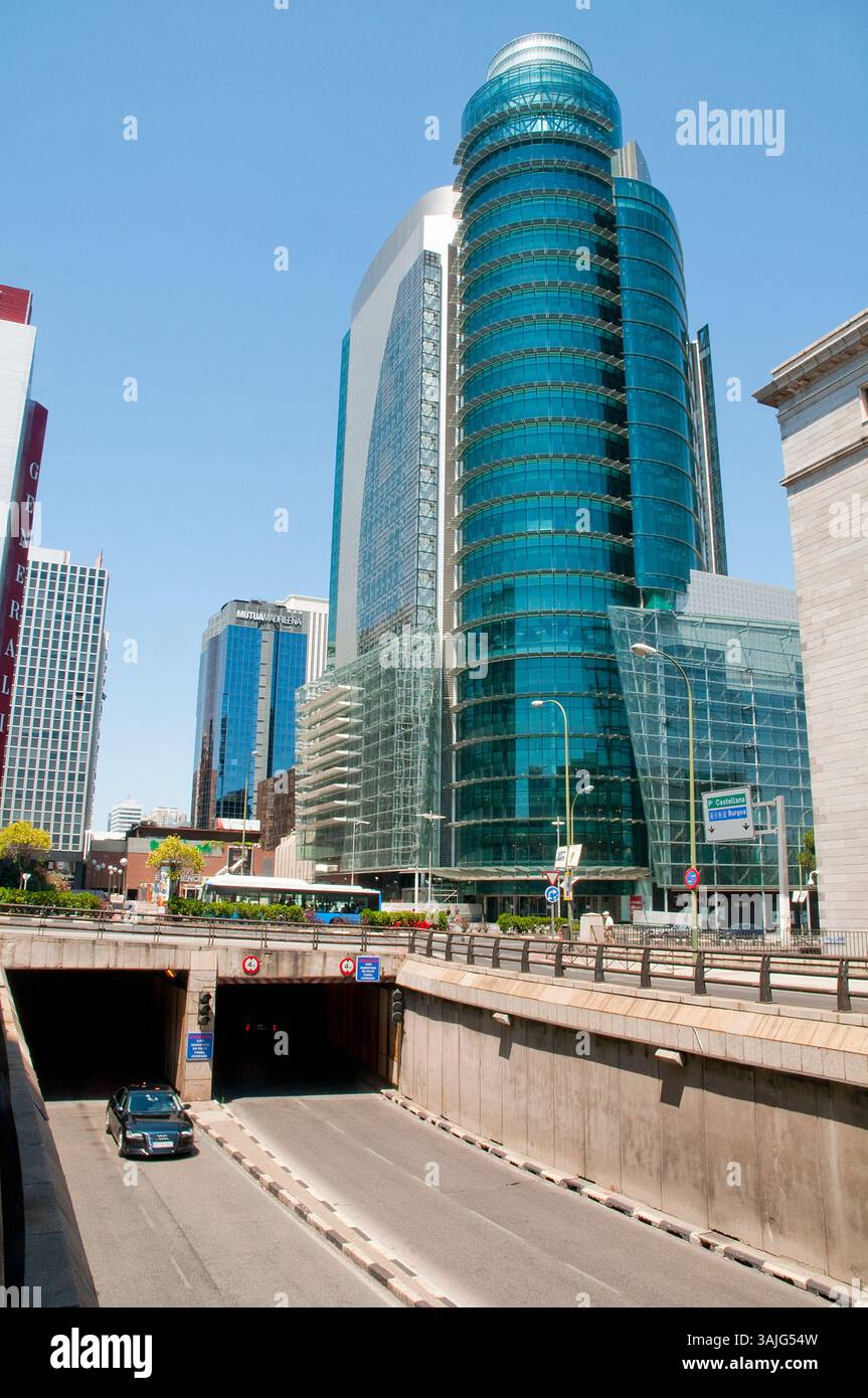 Titania tower. AZCA, Madrid, Spain Stock Photo - Alamy