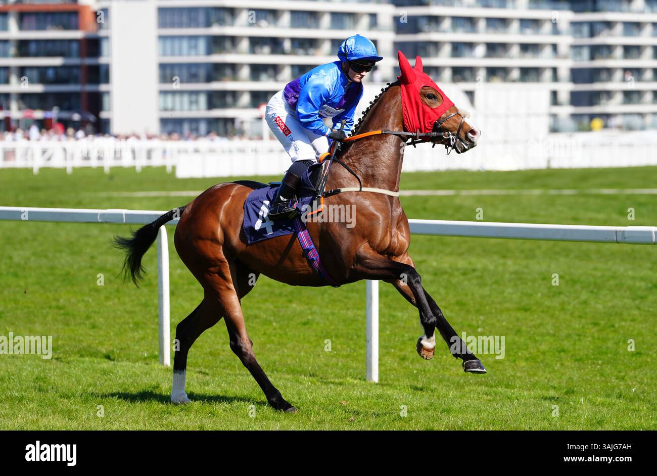Llangynin Lass ridden by jockey Hollie Doyle going to post before the ...