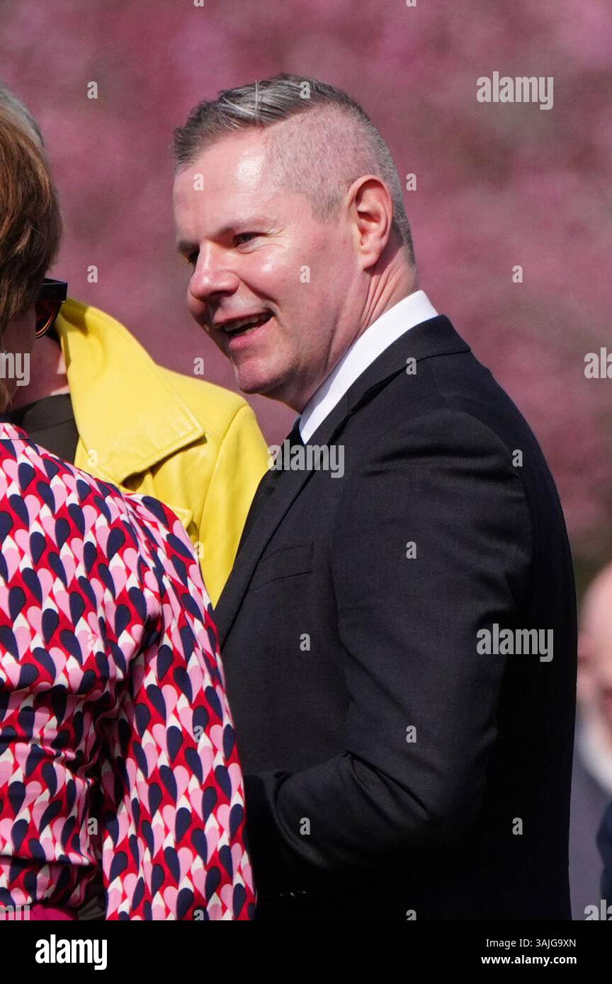 Former MSP Derek MacKay at the funeral of Scottish Government minister ...
