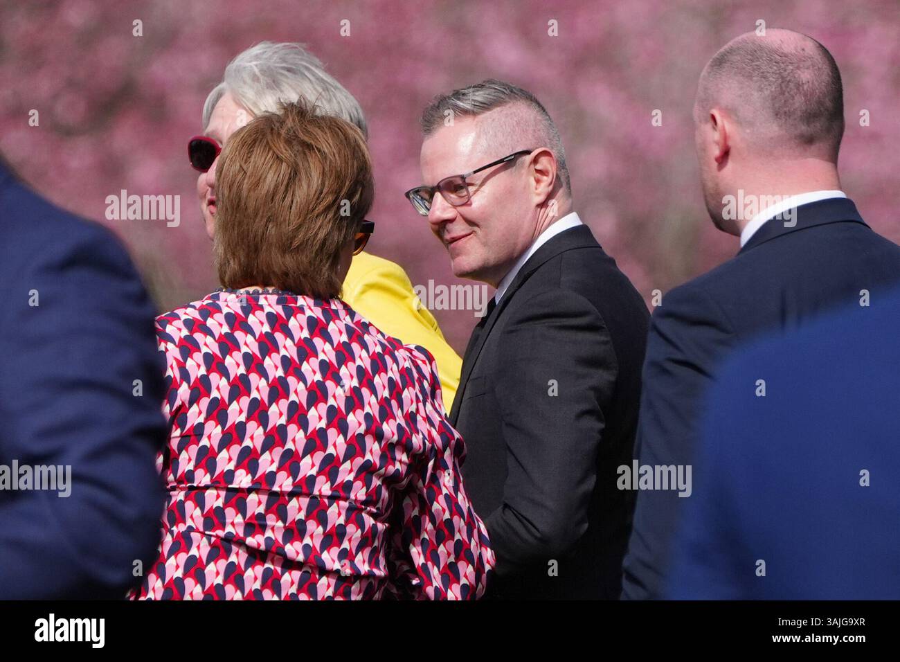 Former MSP Derek MacKay at the funeral of Scottish Government minister ...