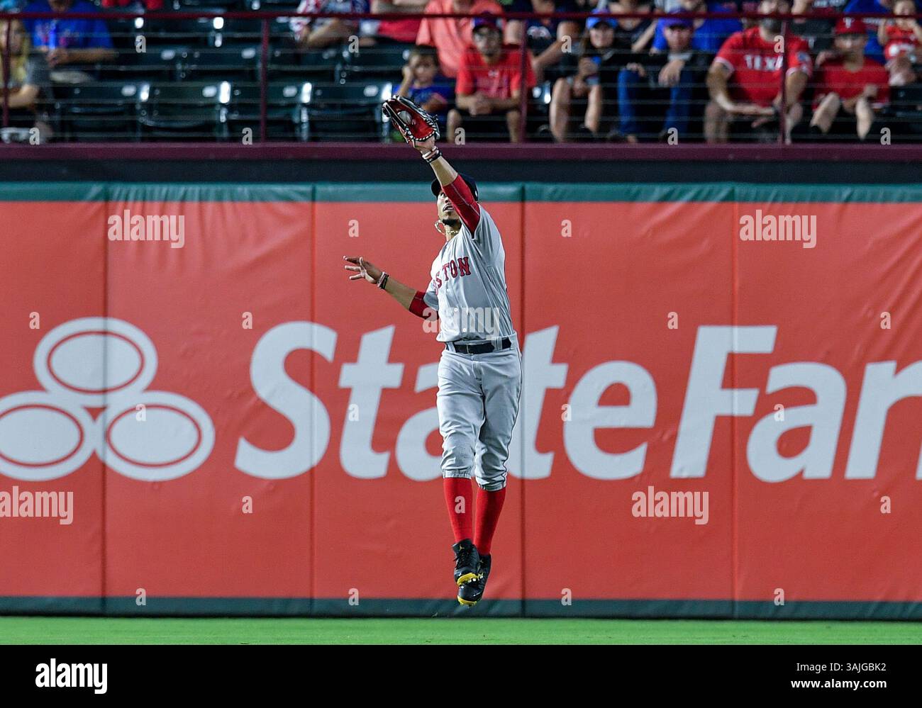 July 5th, 2017:.Boston Red Sox right fielder Mookie Betts (50) gets a ...