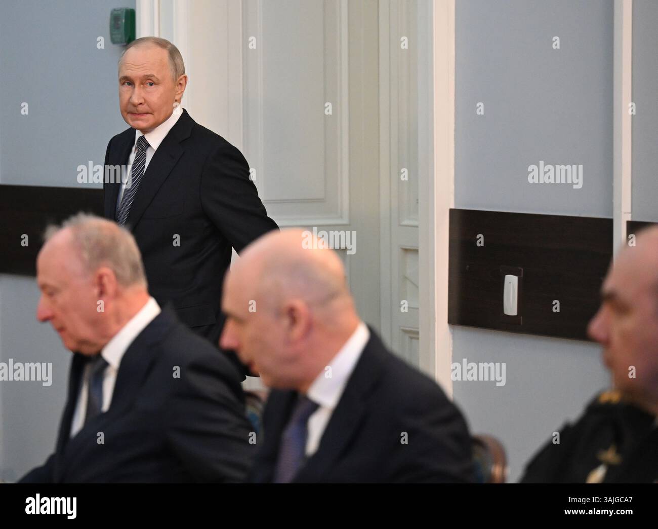 Russian President Vladimir Putin during the meeting. Credit: Dmitry ...