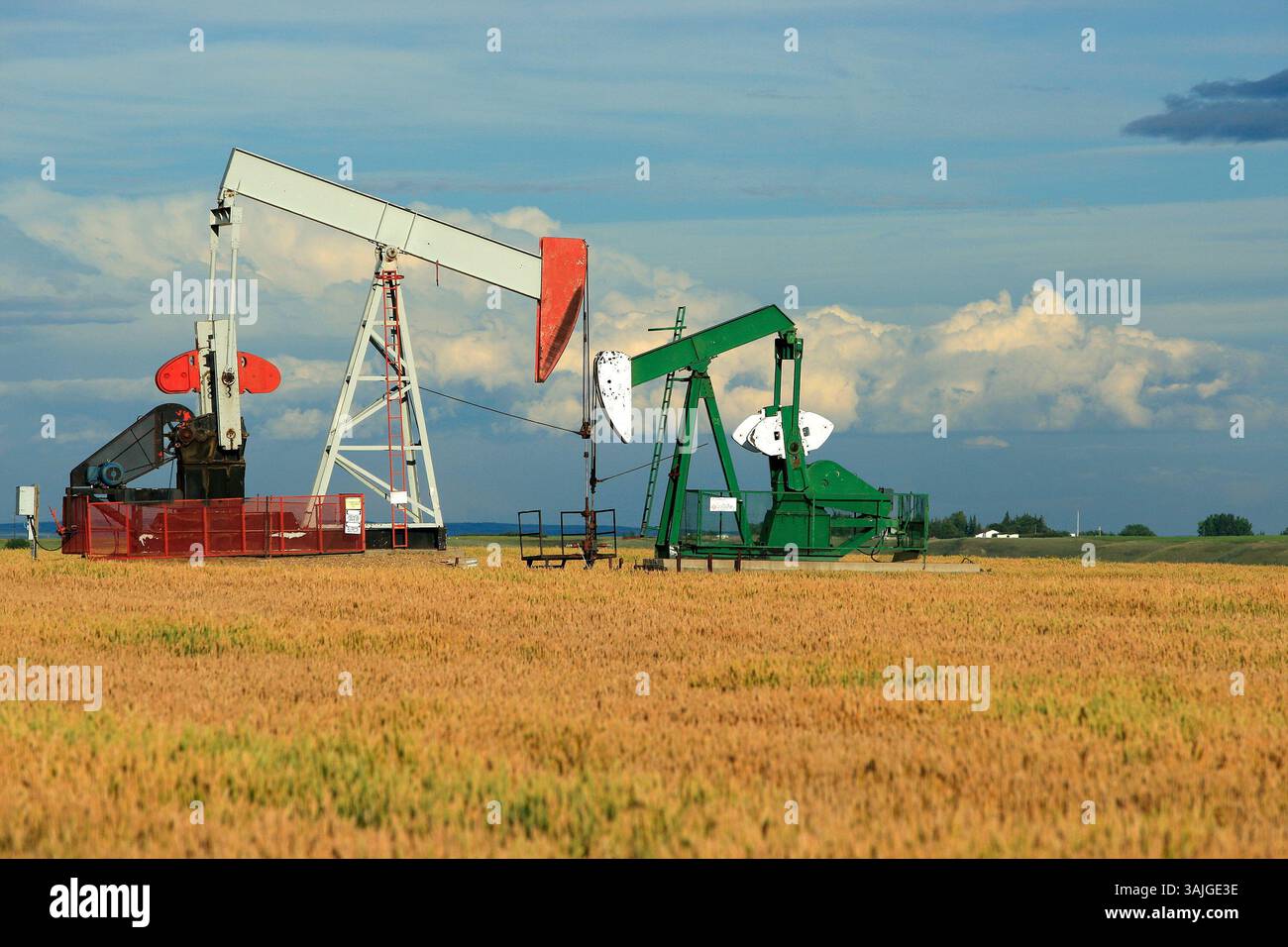Sep 14, 2009 - Drumheller, Alberta, Canada - Oilfield pumpjacks, owned ...