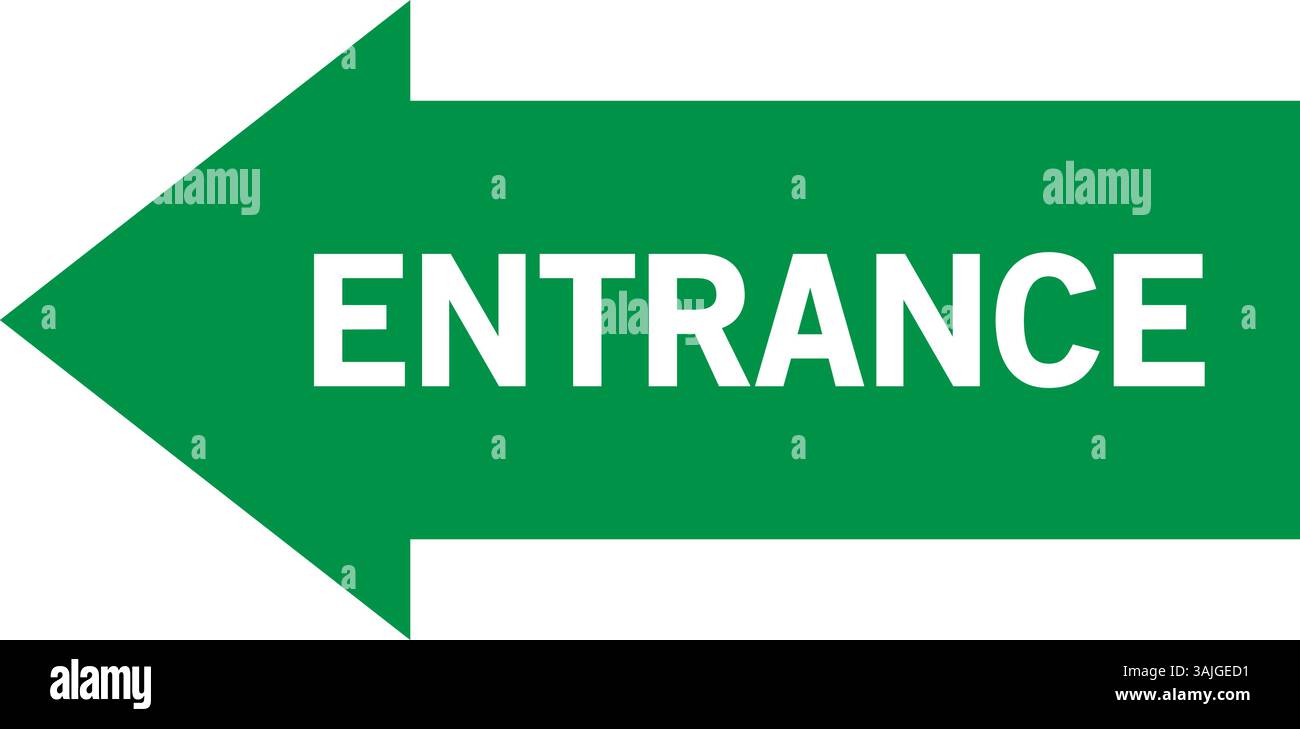 Minimalist Entrance Arrow Sign Board Vector Illustration Stock Vector ...