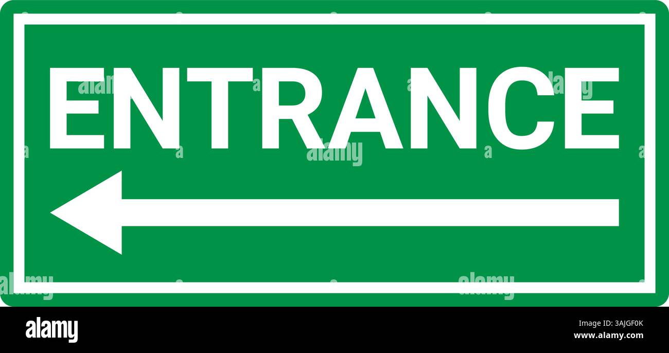 Minimalist Entrance Arrow Sign Board Vector Illustration Stock Vector ...