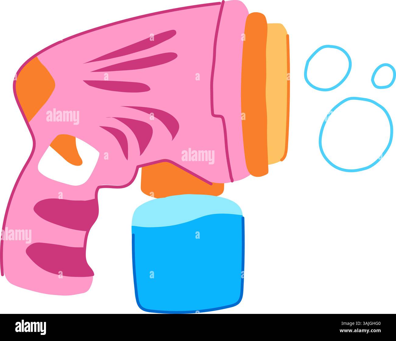 gift bubble gun toy cartoon vector illustration Stock Vector Image ...