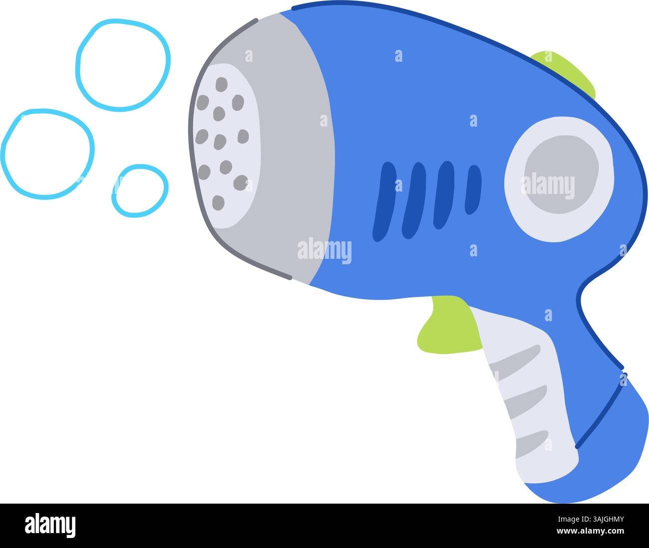 summer bubble gun toy cartoon vector illustration Stock Vector Image ...