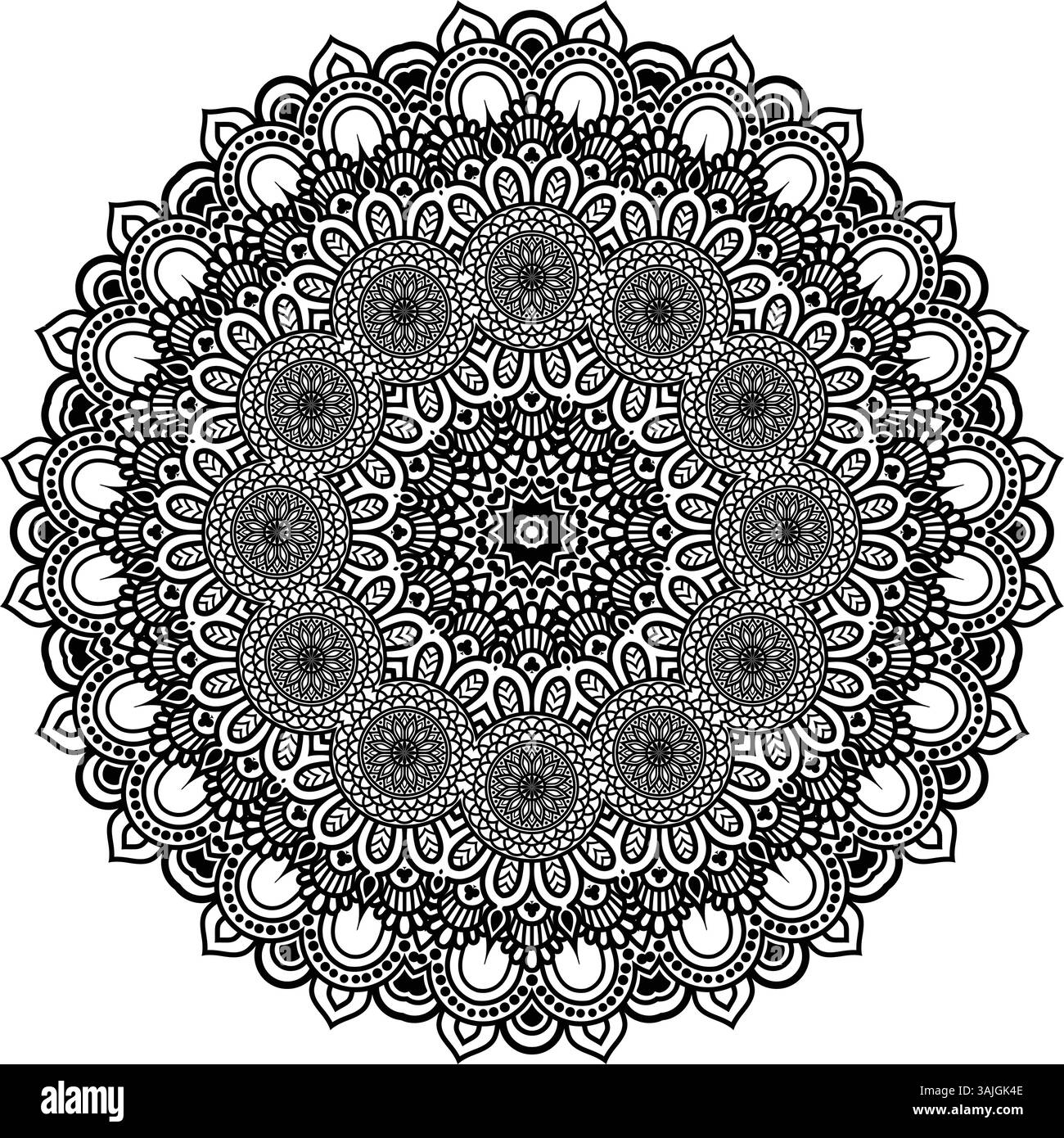 Beautiful floral pattern mandala art isolated on a white background ...