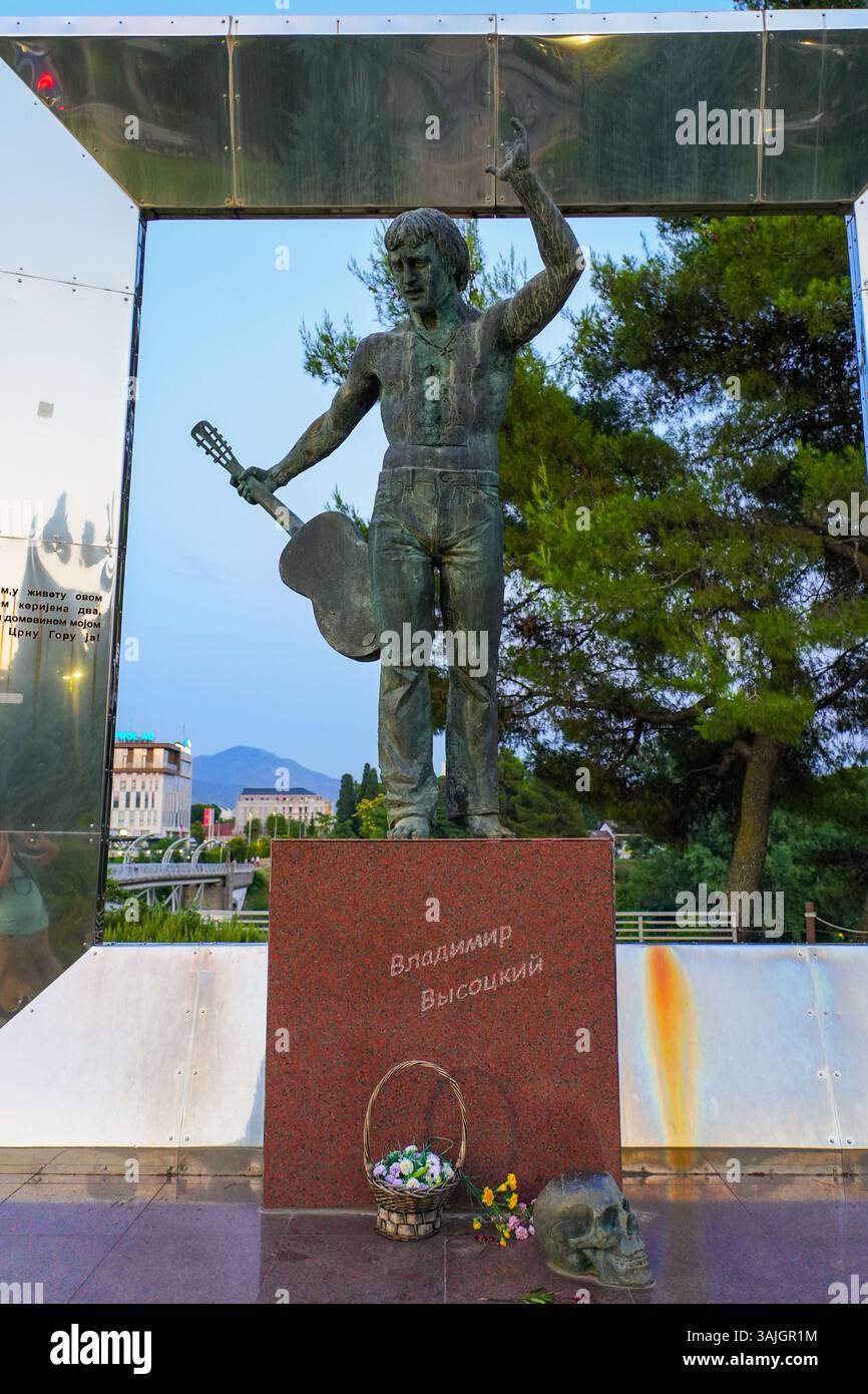 Vladimir Vysotsky Monument in Podgorica, the capital city of Montenegro ...