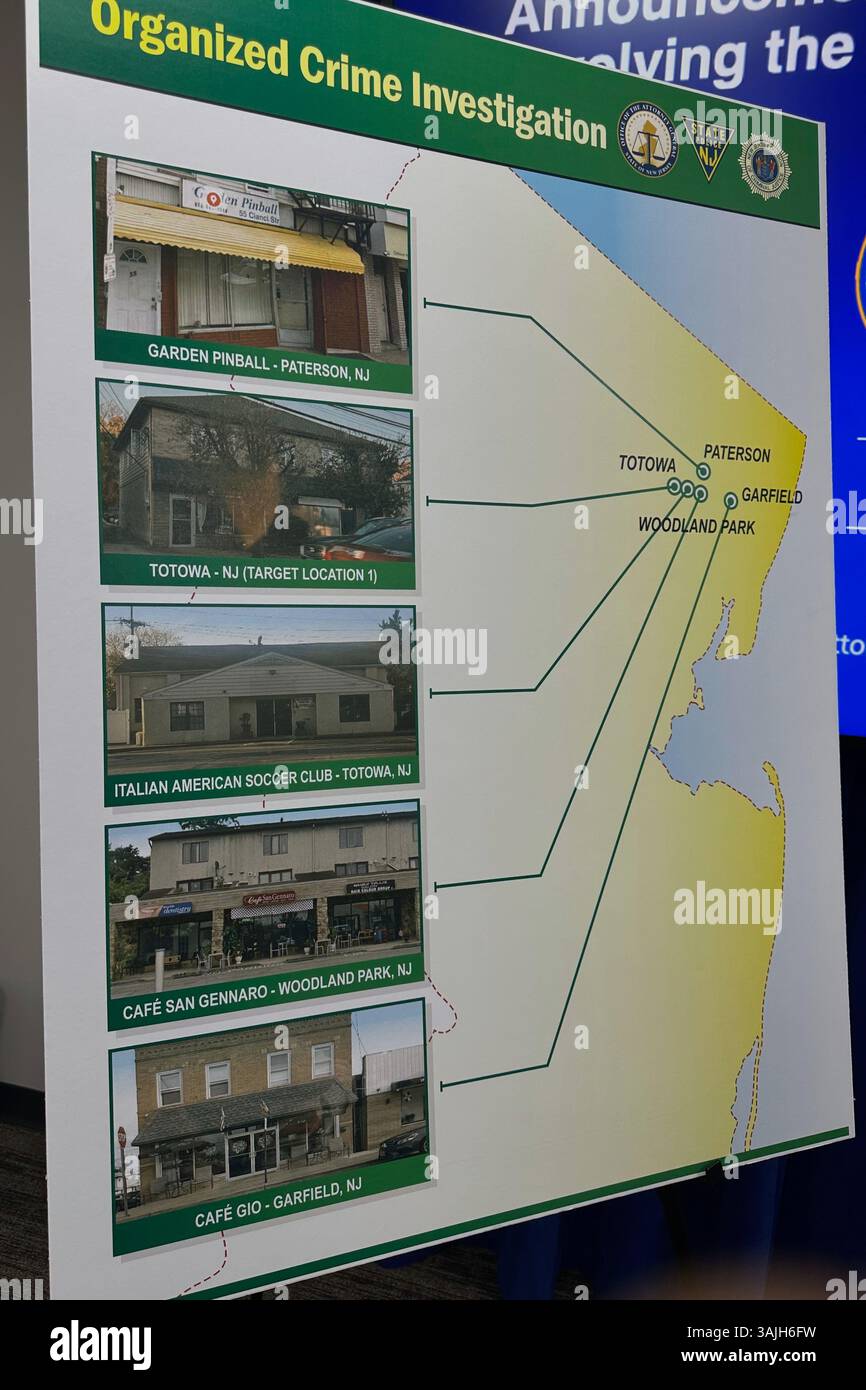 A chart is shown as New Jersey State Police Superintendent Col. Pat ...