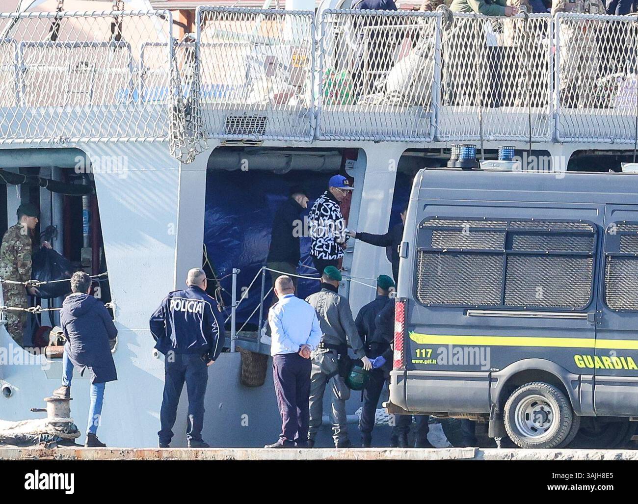Shengjin, Shengjin, Albania. 11th Apr, 2025. Italian Navy ship ''Libra ...