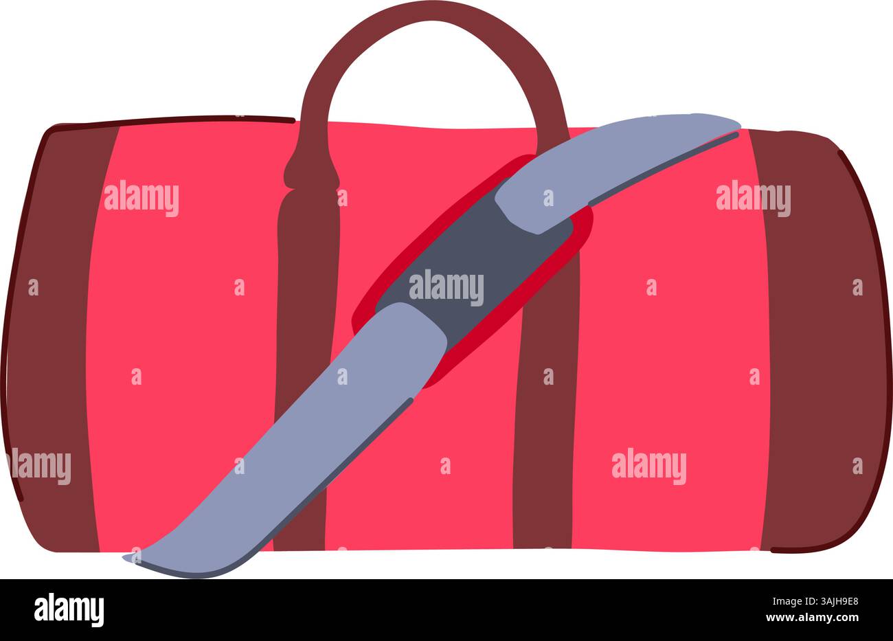 expandable carry on bag cartoon vector illustration Stock Vector Image ...