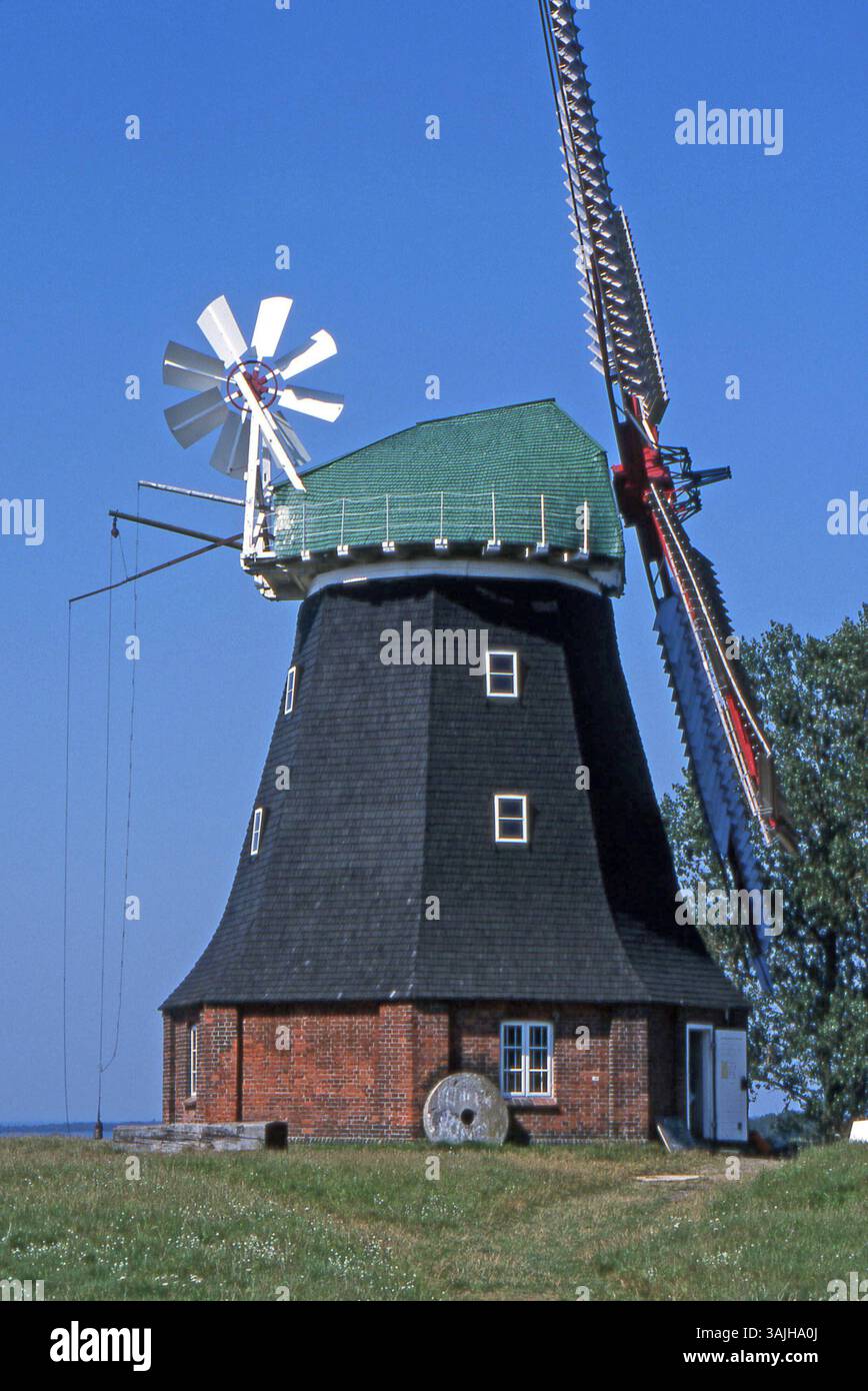 28.07.2002 Windmühle Deutschland/ Mecklenburg Vorpommern/ Ostseeküste ...