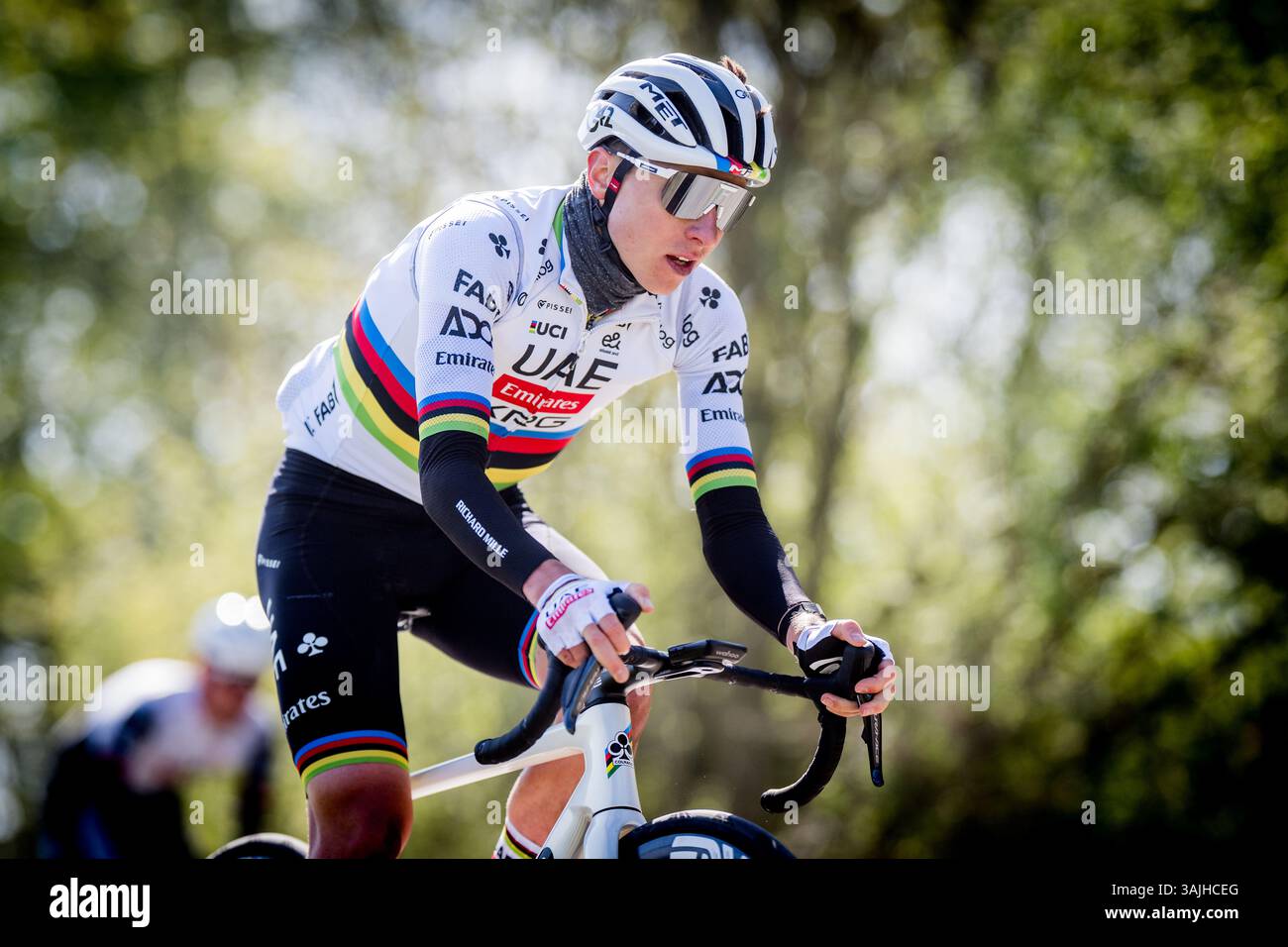 Slovenian Tadej Pogacar of UAE Team Emirates pictured in action during ...