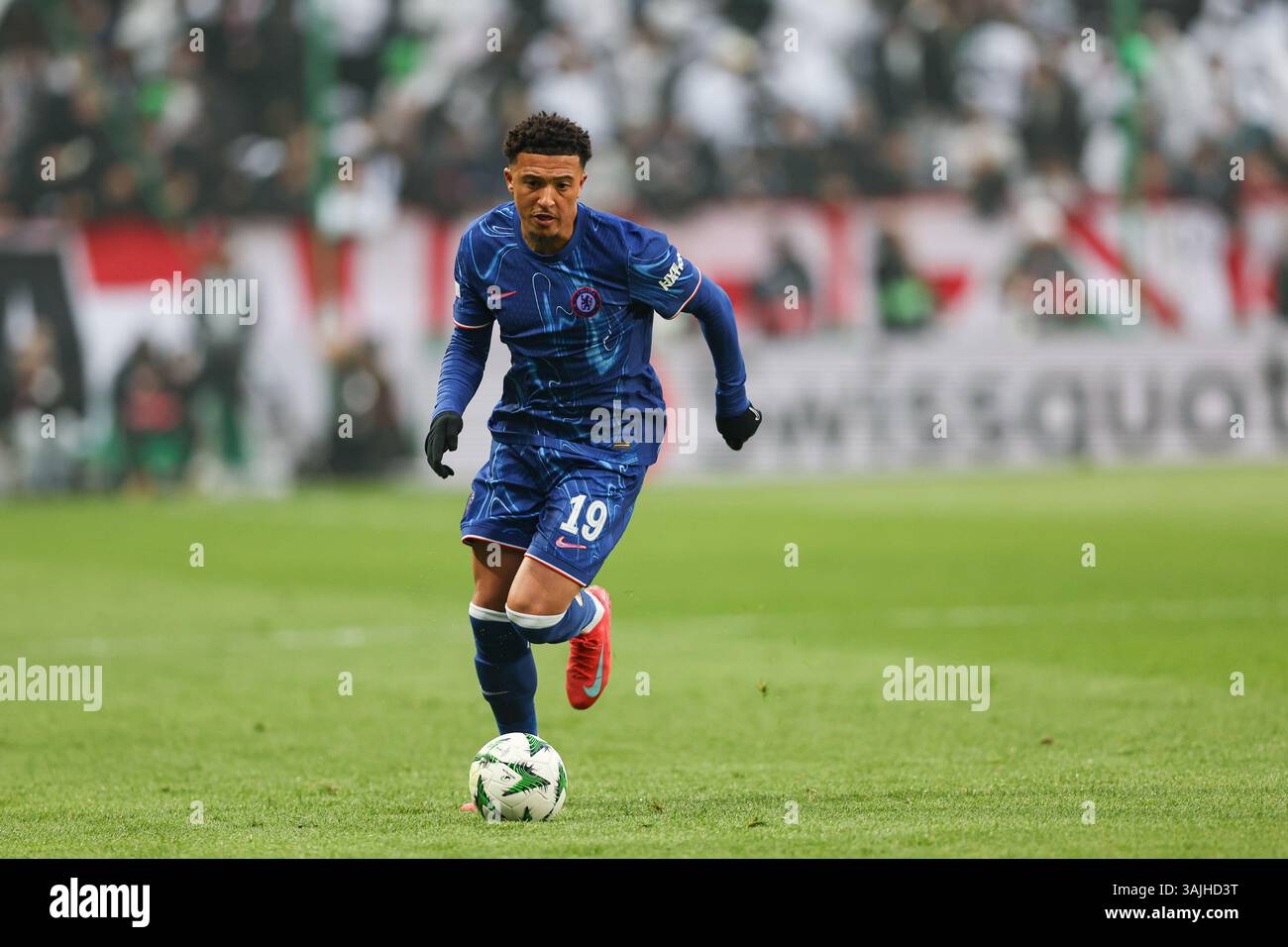 Jadon Sancho of Chelsea London seen in action during the UEFA Conference League 2024/2025 match ...