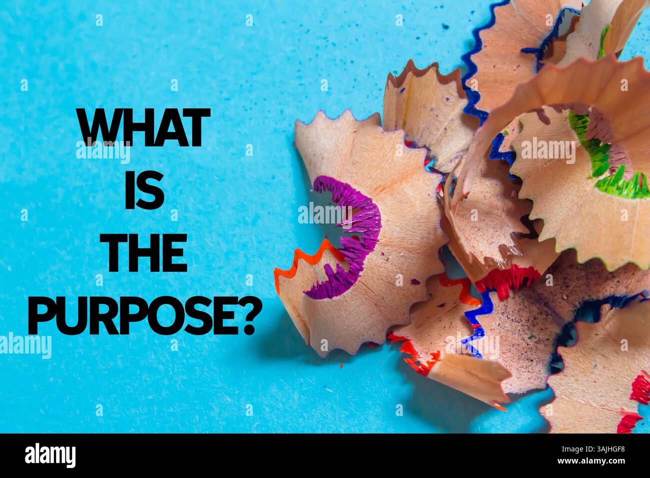 What is the purpose message written on blue background. Conceptual what ...