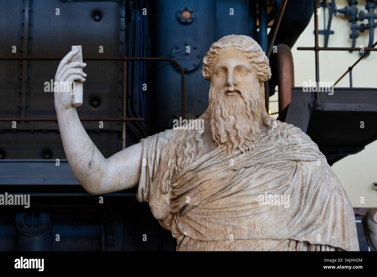 Ancient Roman marble statue of bearded Dionysus Stock Photo - Alamy