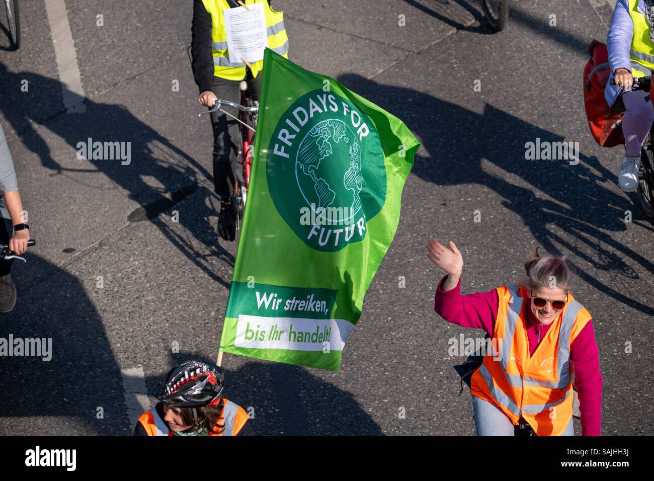 Augsburg, Bavaria, Germany - April 11, 2025: Bicycle demonstration in ...