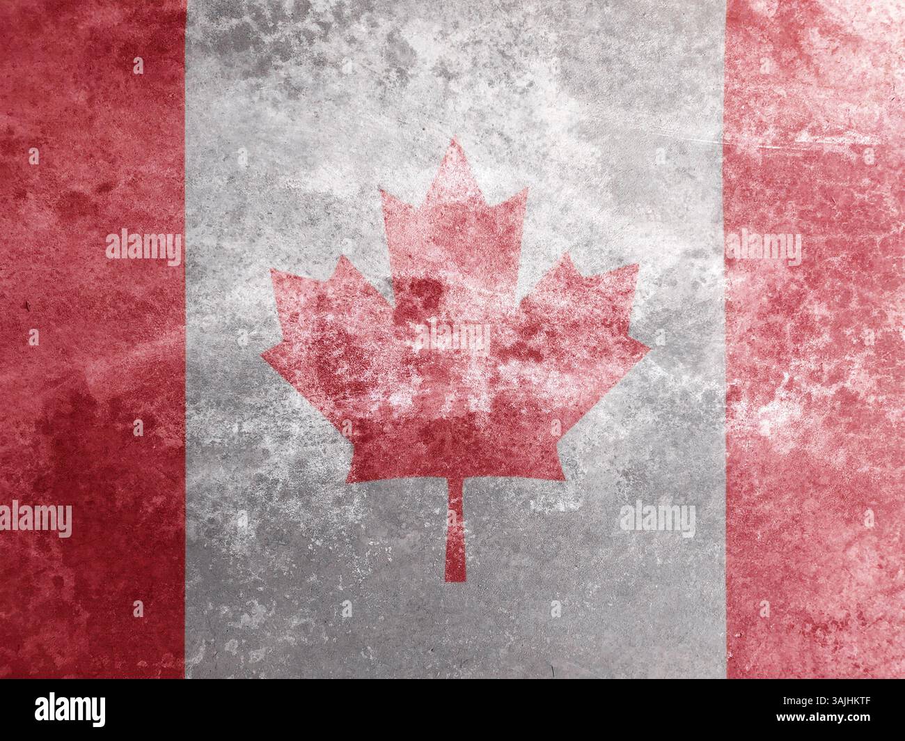 Canadian flag on textured grey cement concrete background Stock Photo ...
