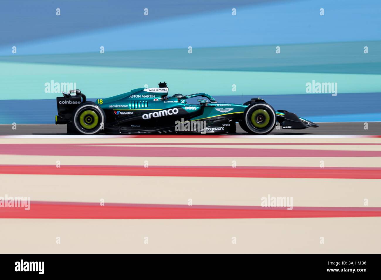 Lance Stroll (Aston Martin Aramco F1 Team, Kanada, #18) im AMR25, BAH ...
